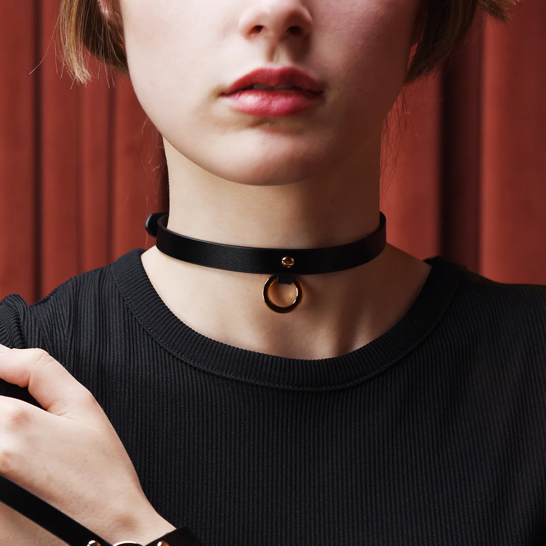 UPKO - BLACK LEATHER COLLAR – zouzoustore.com